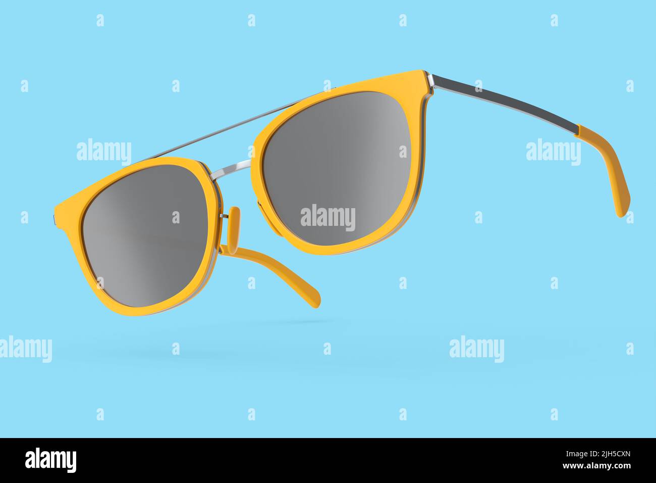 Realistic sunglasess with gradient lens and orange plastic frame for ...