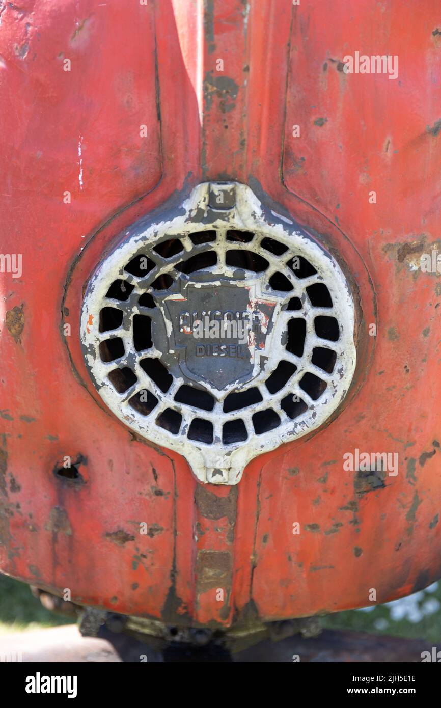 Detail of Porsche Allgaier Diesel vintage Tractor Stock Photo - Alamy