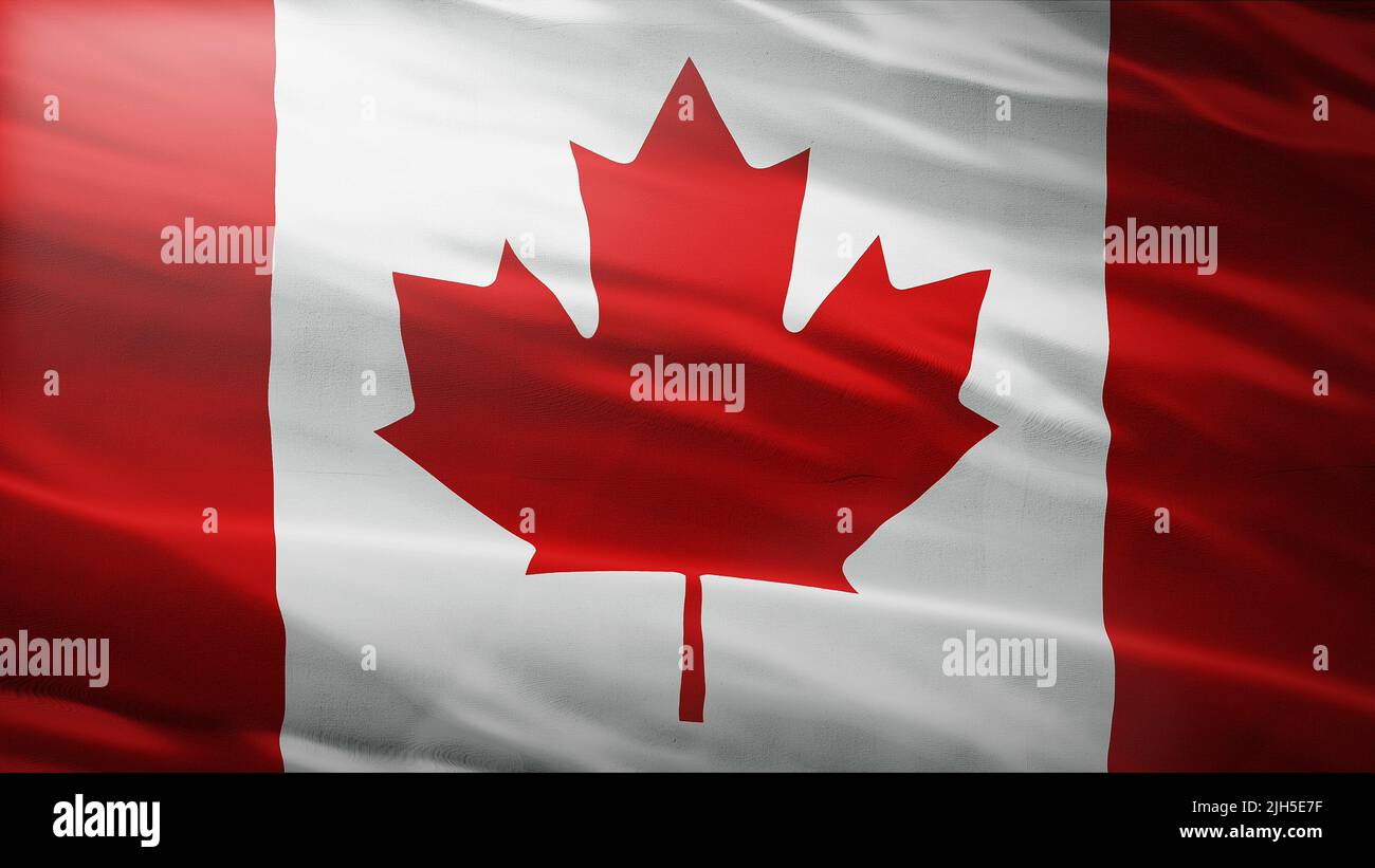 Flag of Canada close up, 3D rendering Stock Photo - Alamy