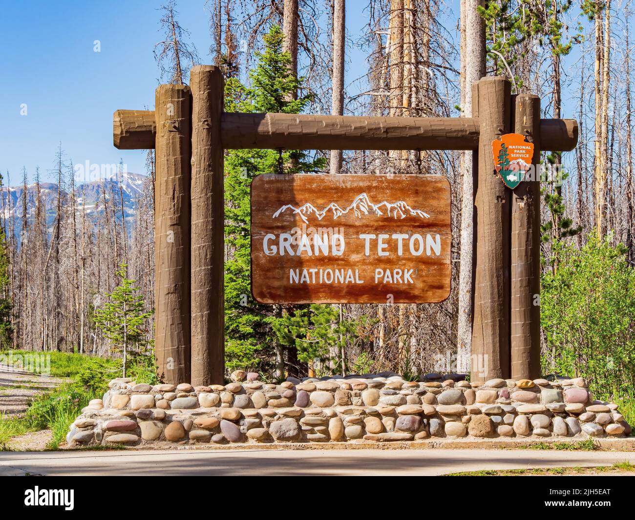 Grand teton national park sign hi-res stock photography and images - Alamy