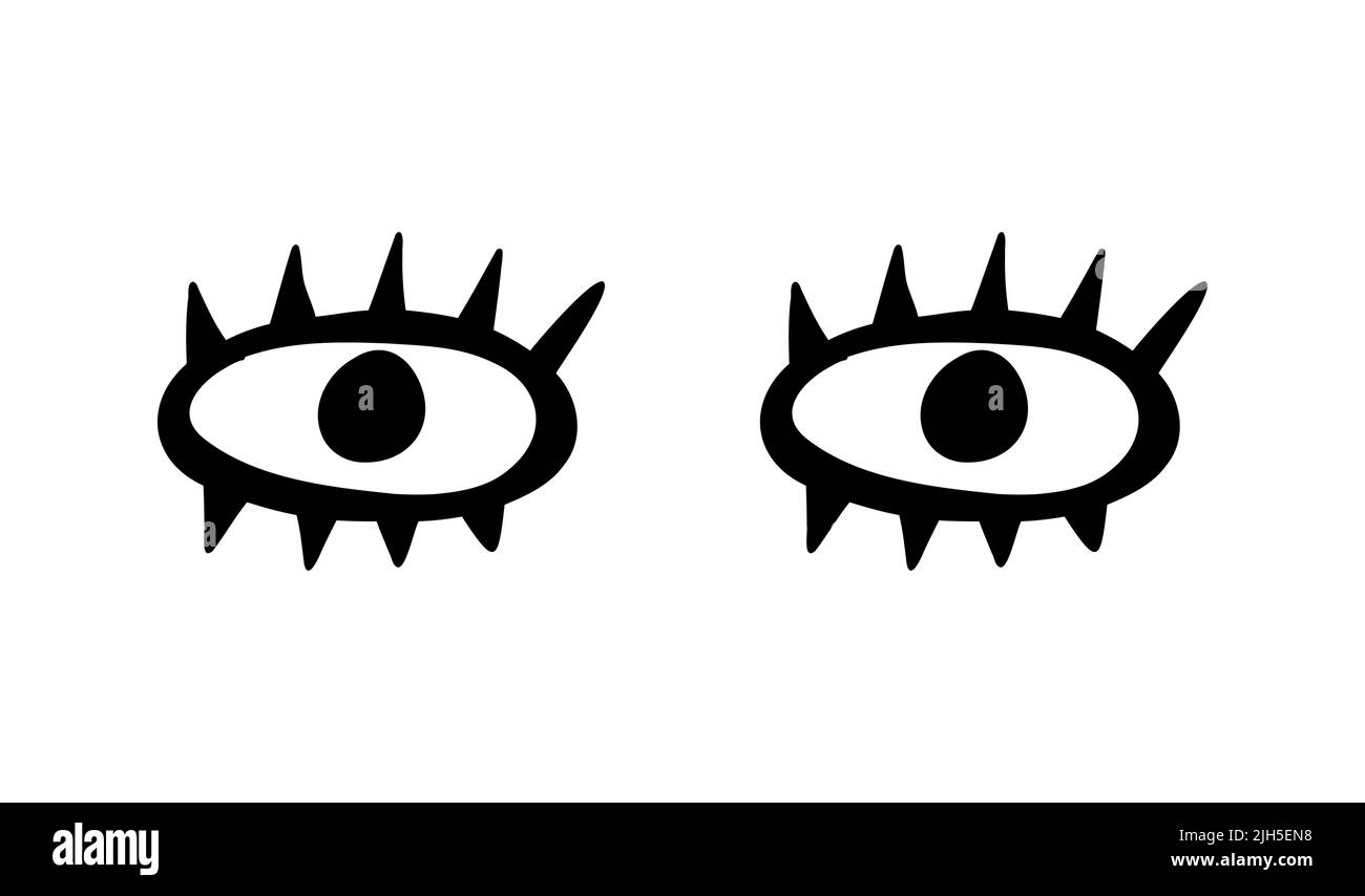 Eyeball drawing Black and White Stock Photos & Images - Alamy