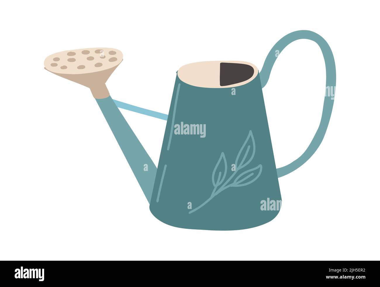 Metal watering can. Watering flowers. Vector gardening illustration ...