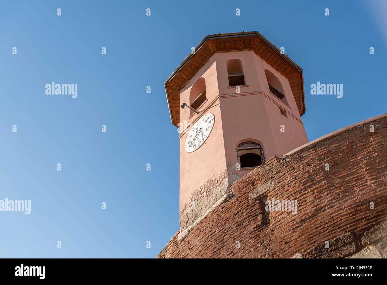 The historical clock in Ankara Castle in Ankara, the capital city of ...