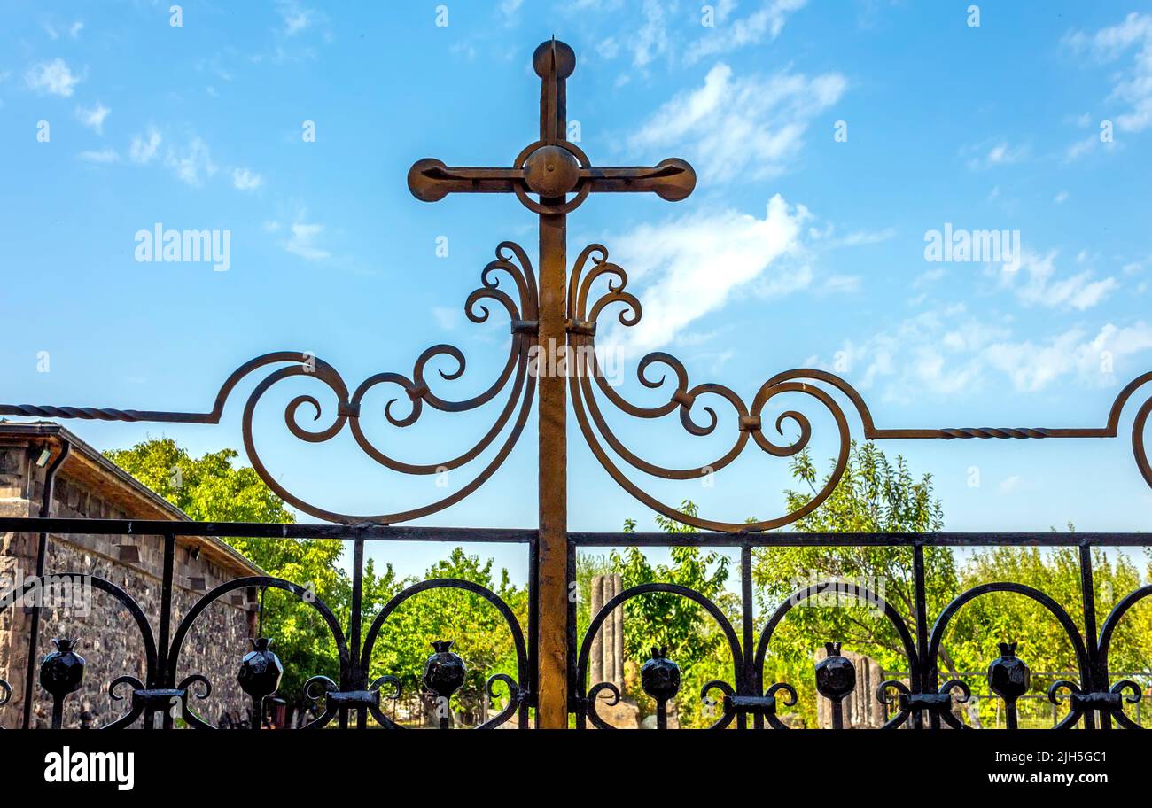 Iron cross fence decorative metal hi-res stock photography and images ...