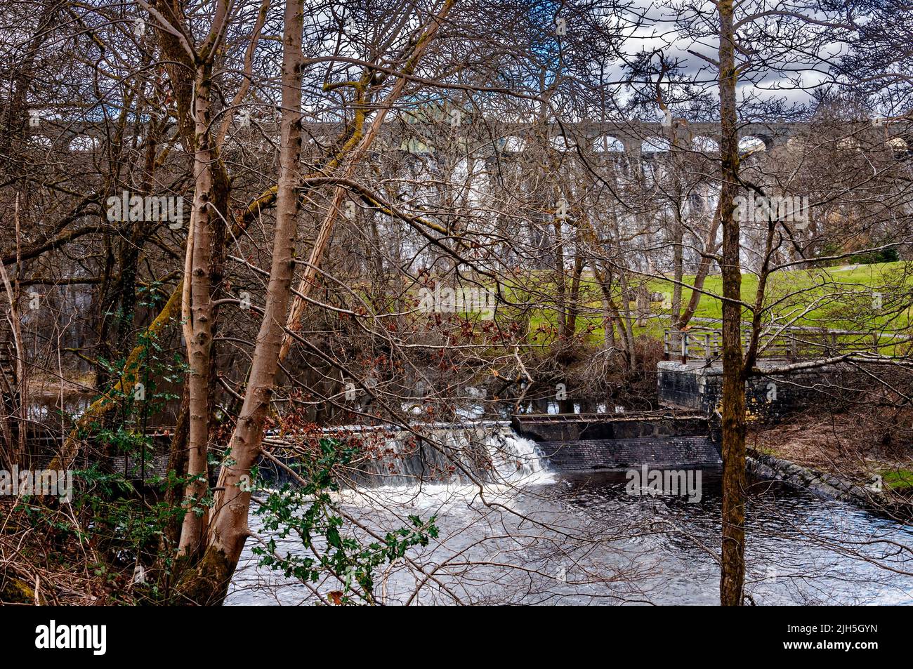 The stillness basin and weir at the bottom of the 44 Metre high Lake ...