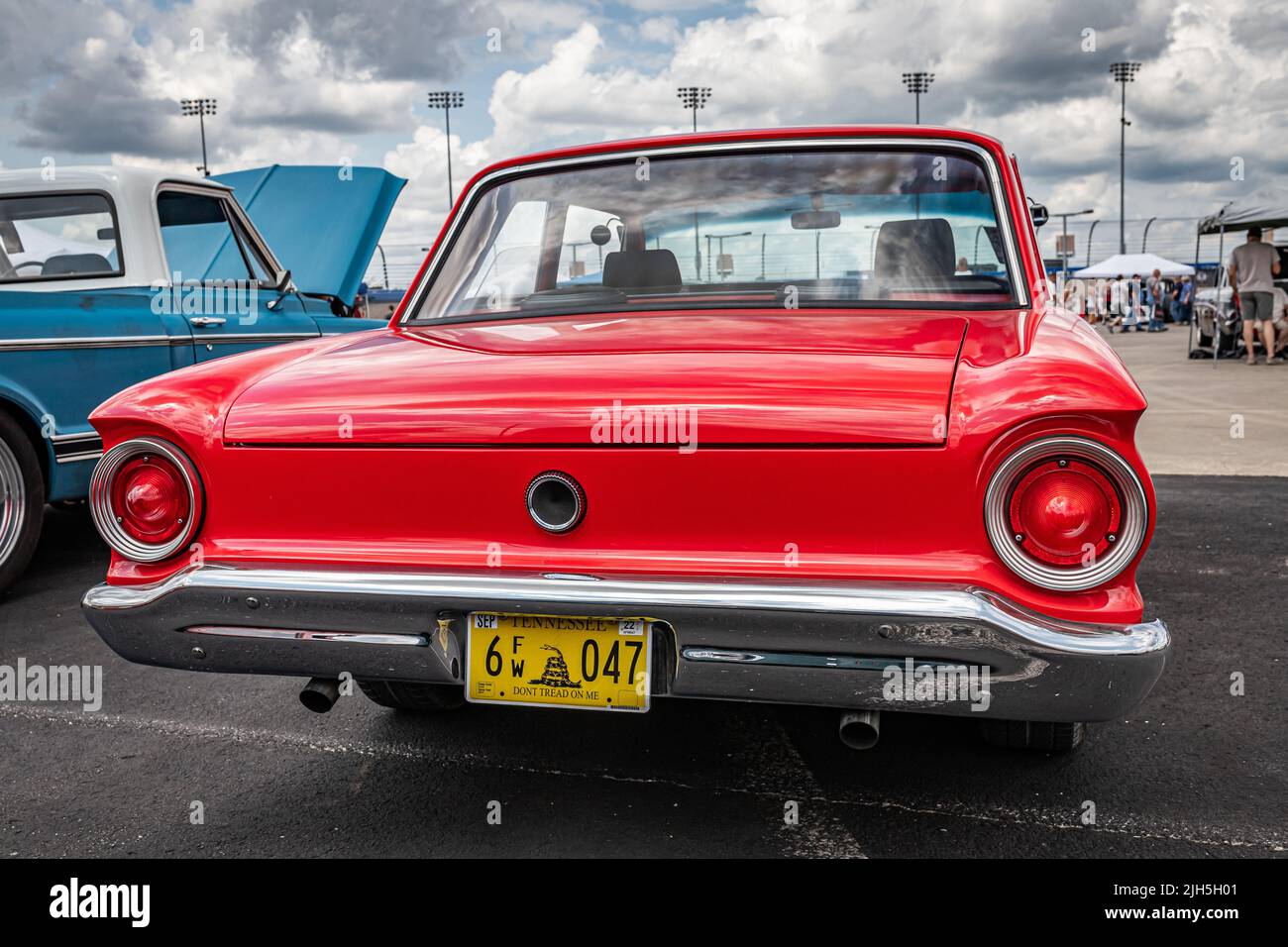 Lebanon, TN - May 14, 2022: Low perspective rear view of a 1963 Ford ...