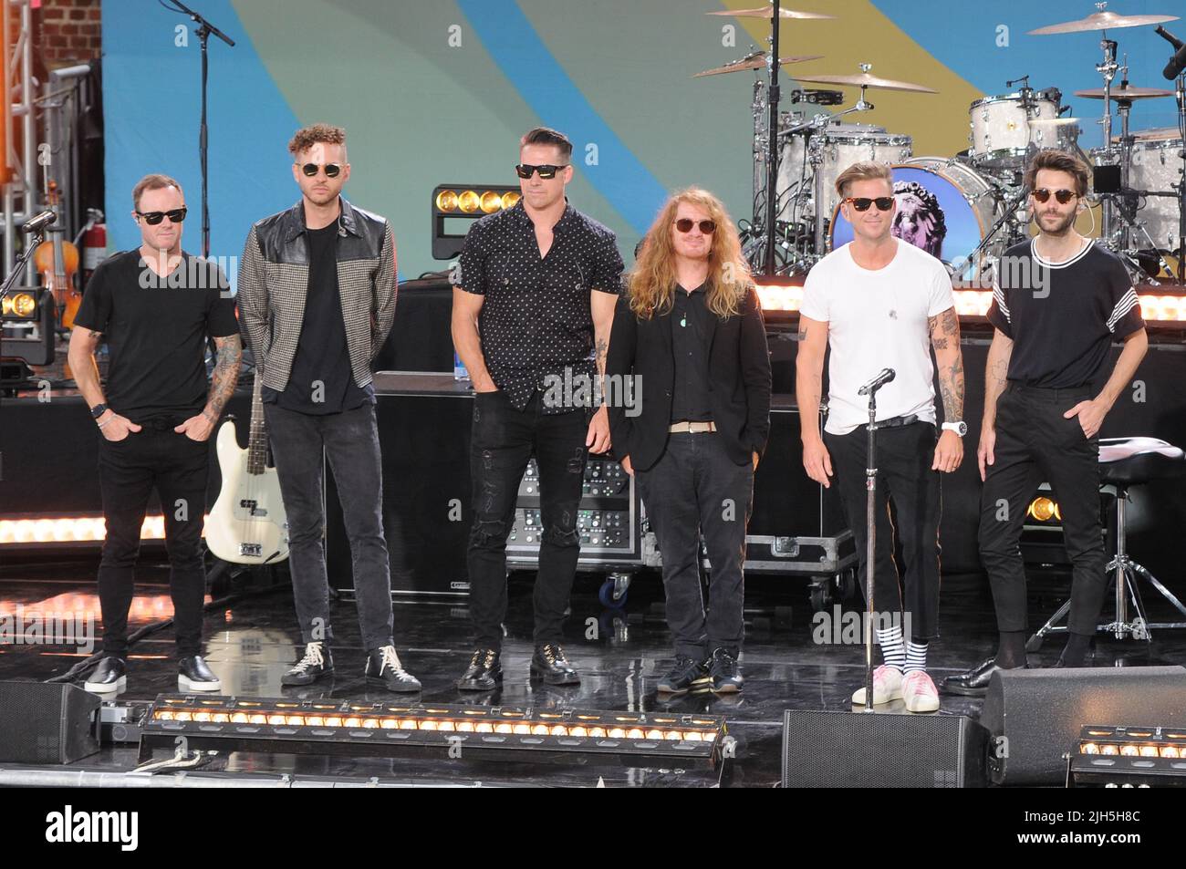 New York, USA. 15th July, 2022. OneRepublic performs on ABC Good Morning America Summer Concert ...