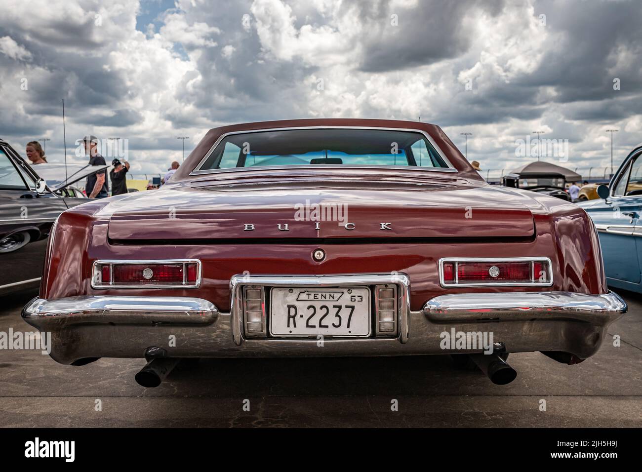 Lebanon, TN - May 14, 2022: Low perspective rear view of a 1963 Buick ...
