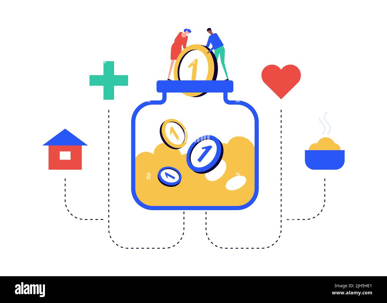 Budget allocation - modern colorful flat design style illustration ...