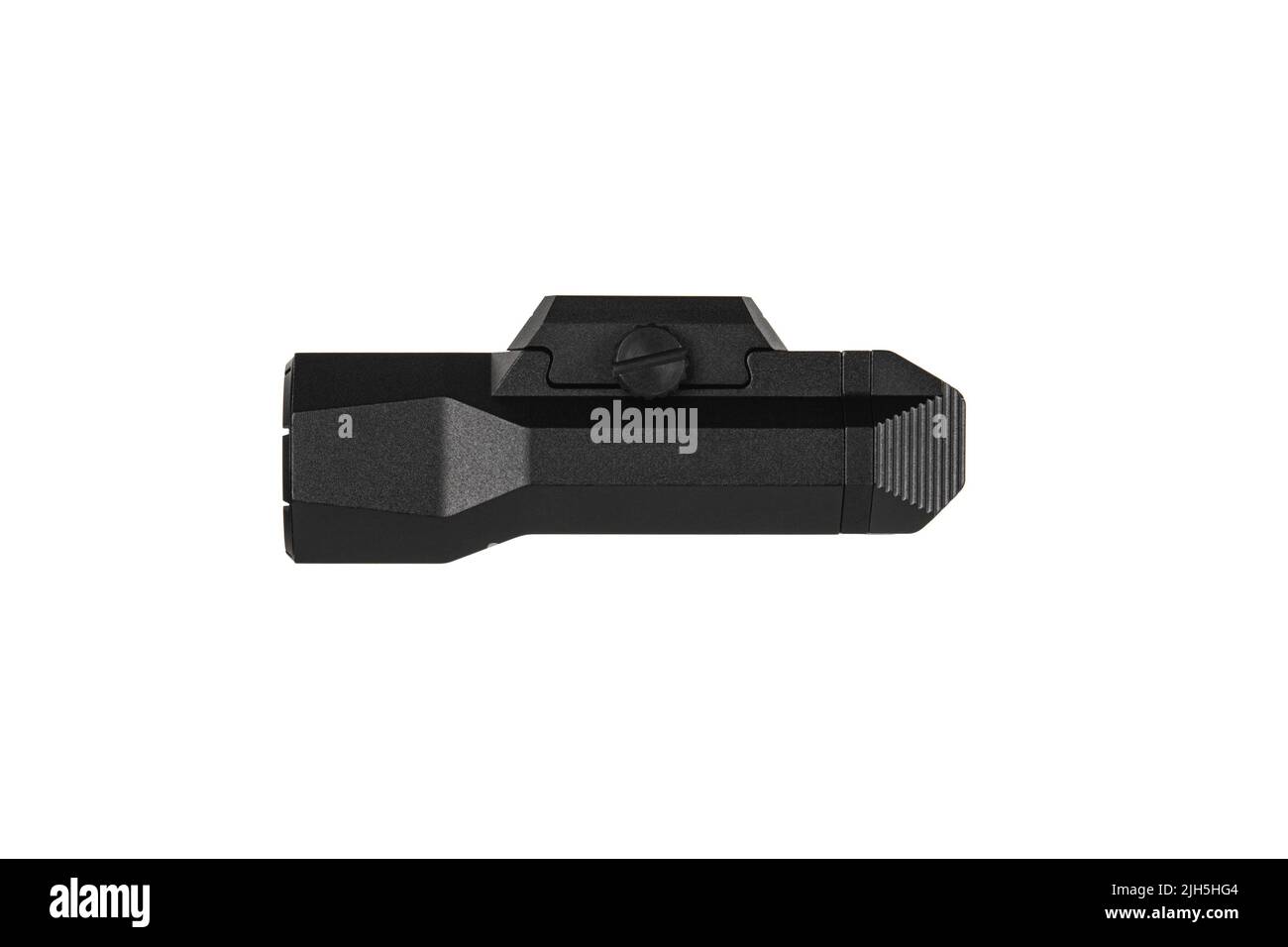 Modern LED flashlight with weapon mount. Underbarrel tactical ...