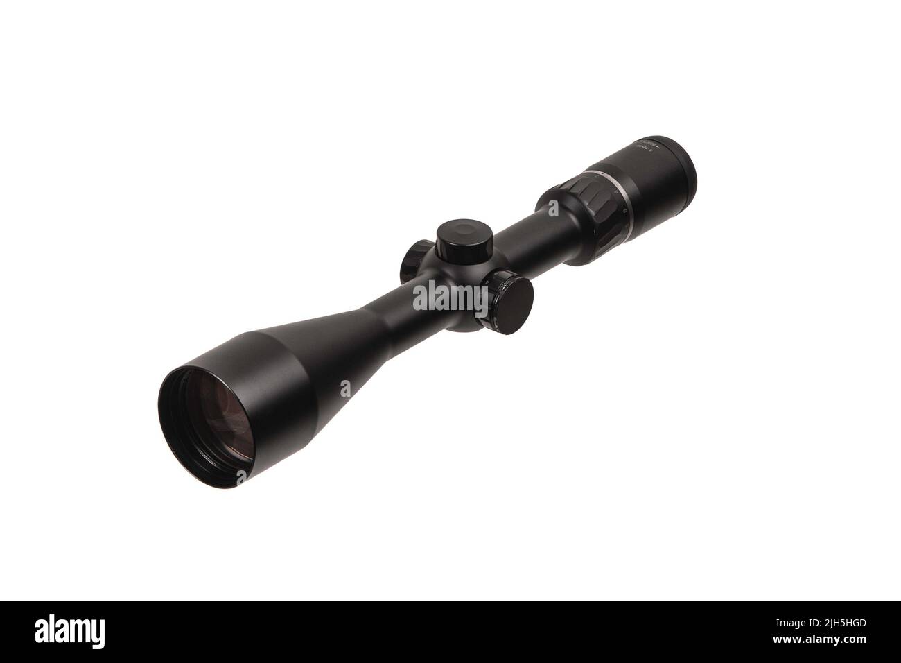 Modern black optical sight. Optical device for aiming at long distances ...