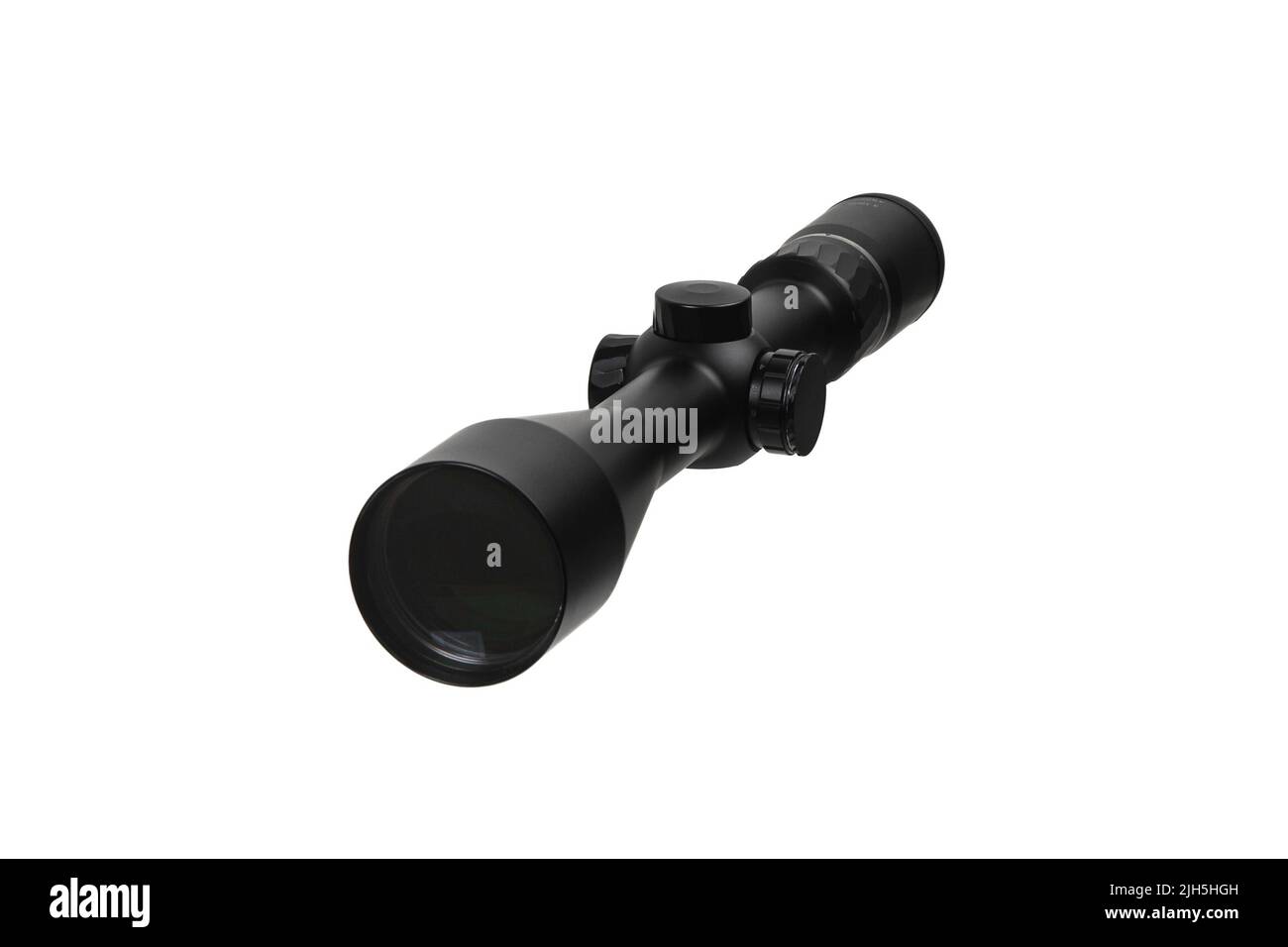 Modern black optical sight. Optical device for aiming at long distances ...