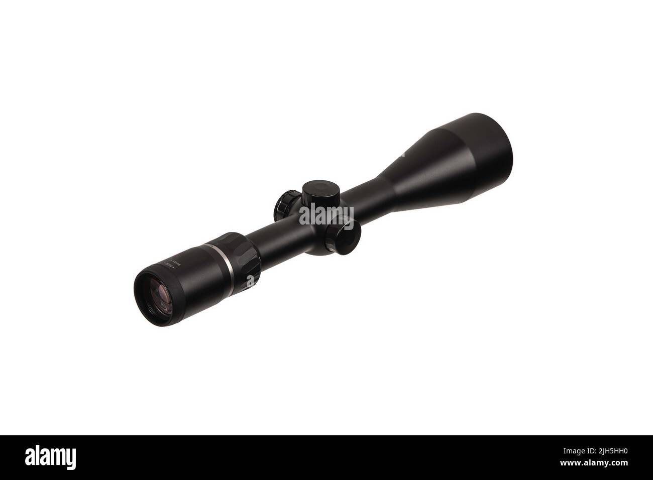 Modern black optical sight. Optical device for aiming at long distances ...