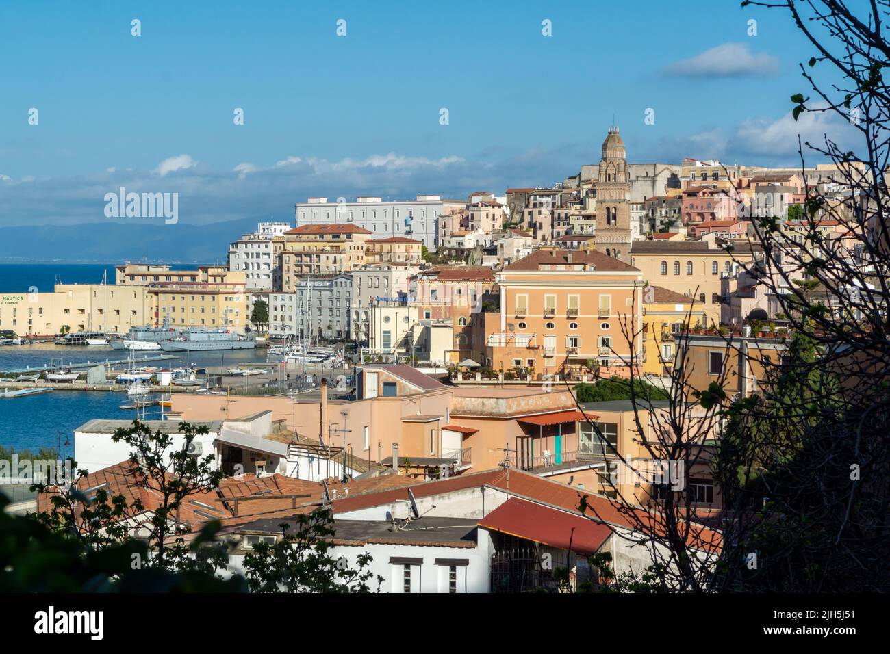 Walking in historical town Gaeta, summer vacation destination on ...