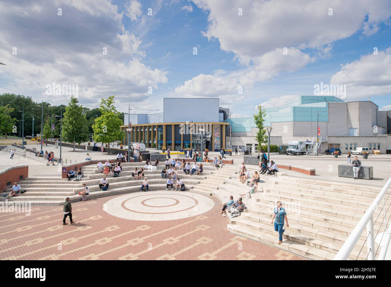 University of Warwick, Coventry, UK. The central university square, or ...
