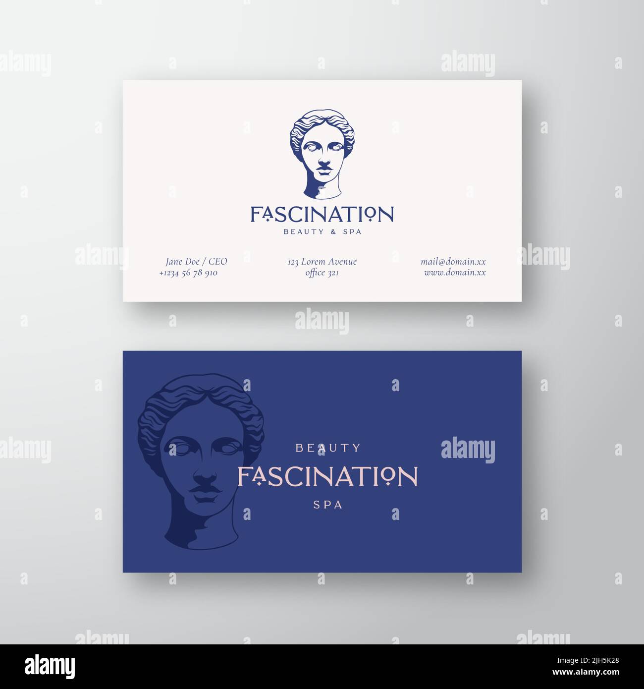 Fascination Beauty and SPA Abstract Vector Logo Business Card Template ...