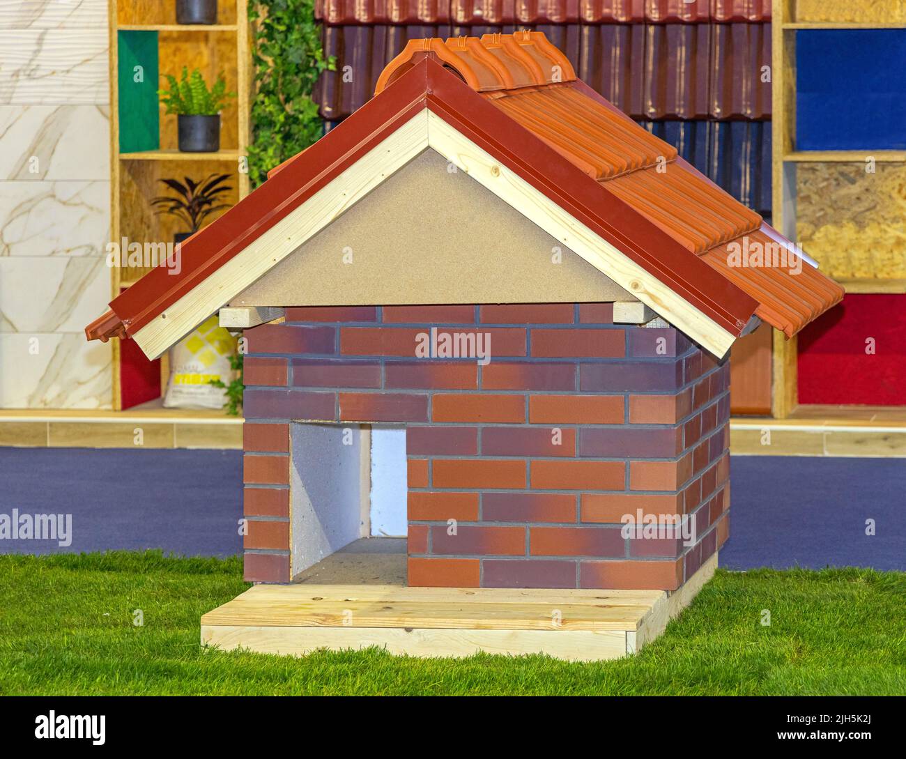 Luxury Dog House Made From Bricks and Roof Tiles Stock Photo - Alamy