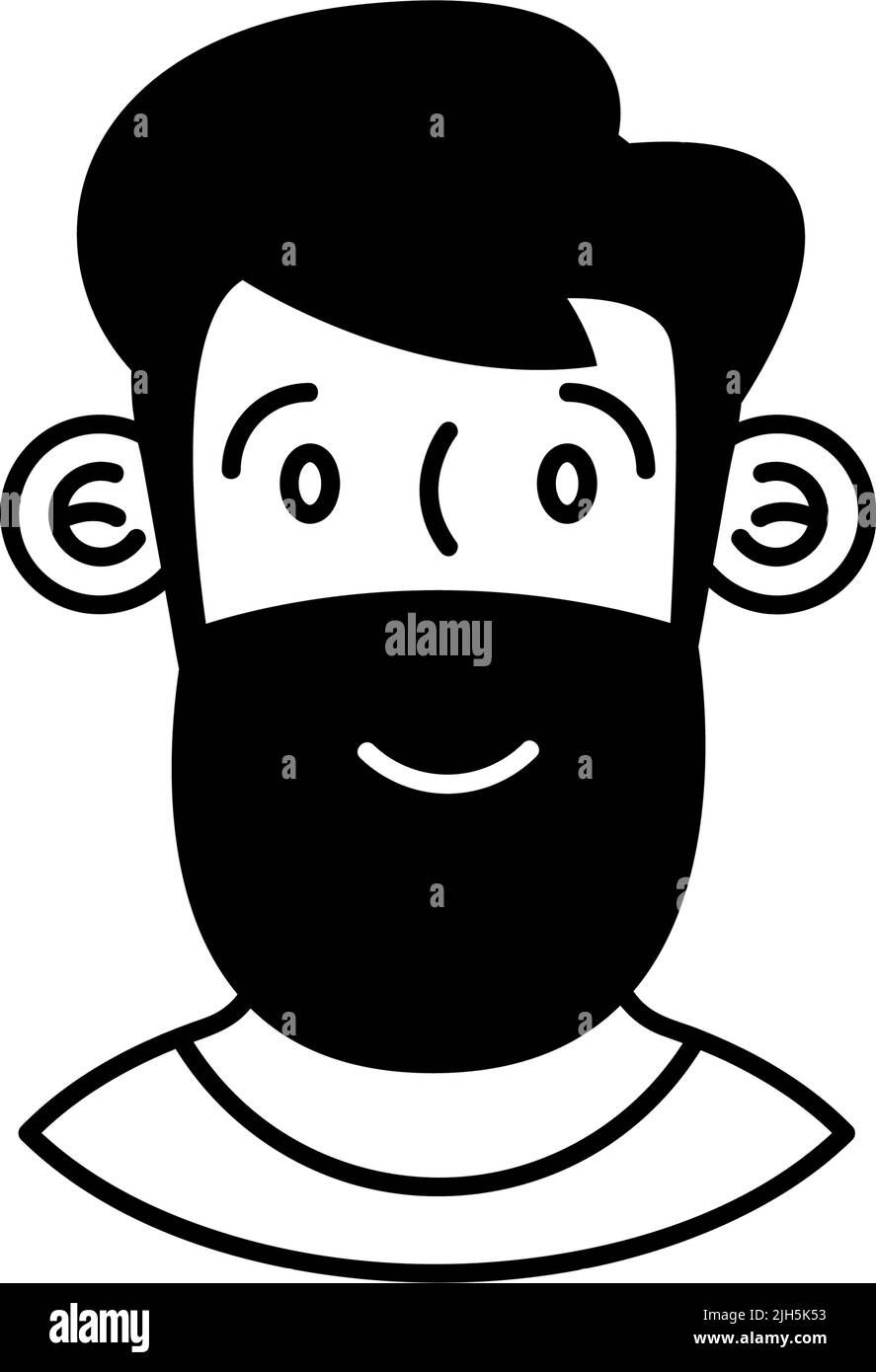 man bearded character avatar icon Stock Vector Image & Art - Alamy