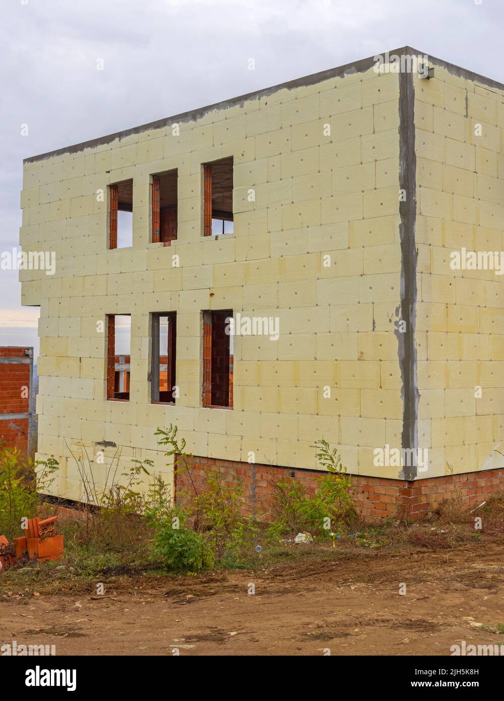 New House Building Insulation Walls Construction Site Stock Photo - Alamy
