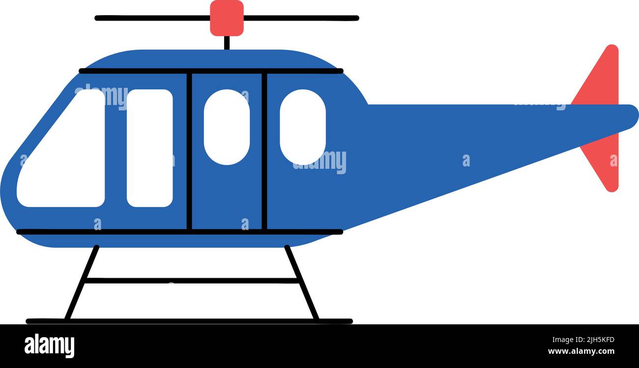 blue helicopter mean transport icon Stock Vector Image & Art - Alamy