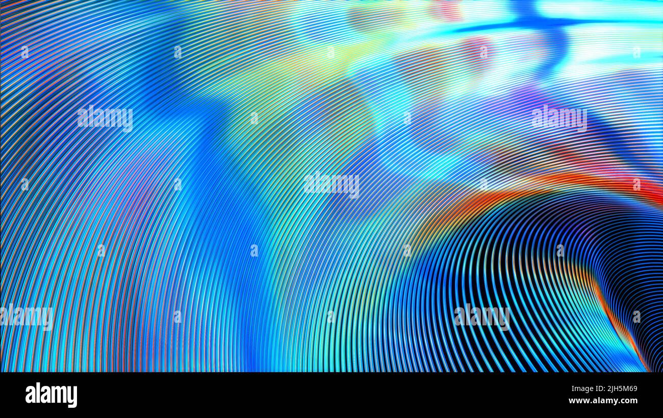 Colorful rainbow reflective lines - high tech digital backdrop ...