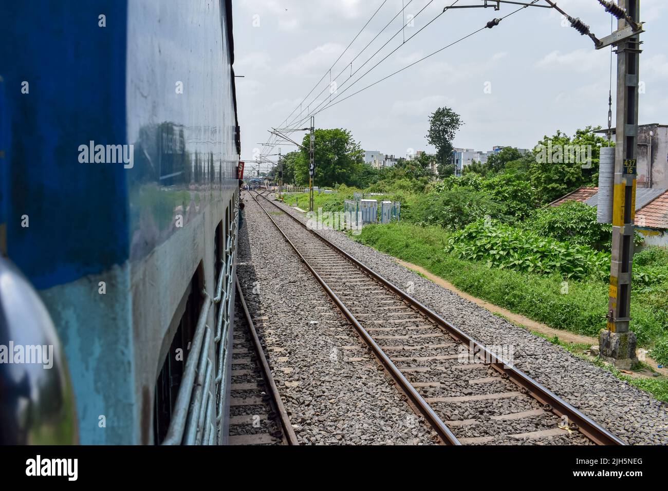 India train side view hi-res stock photography and images - Alamy