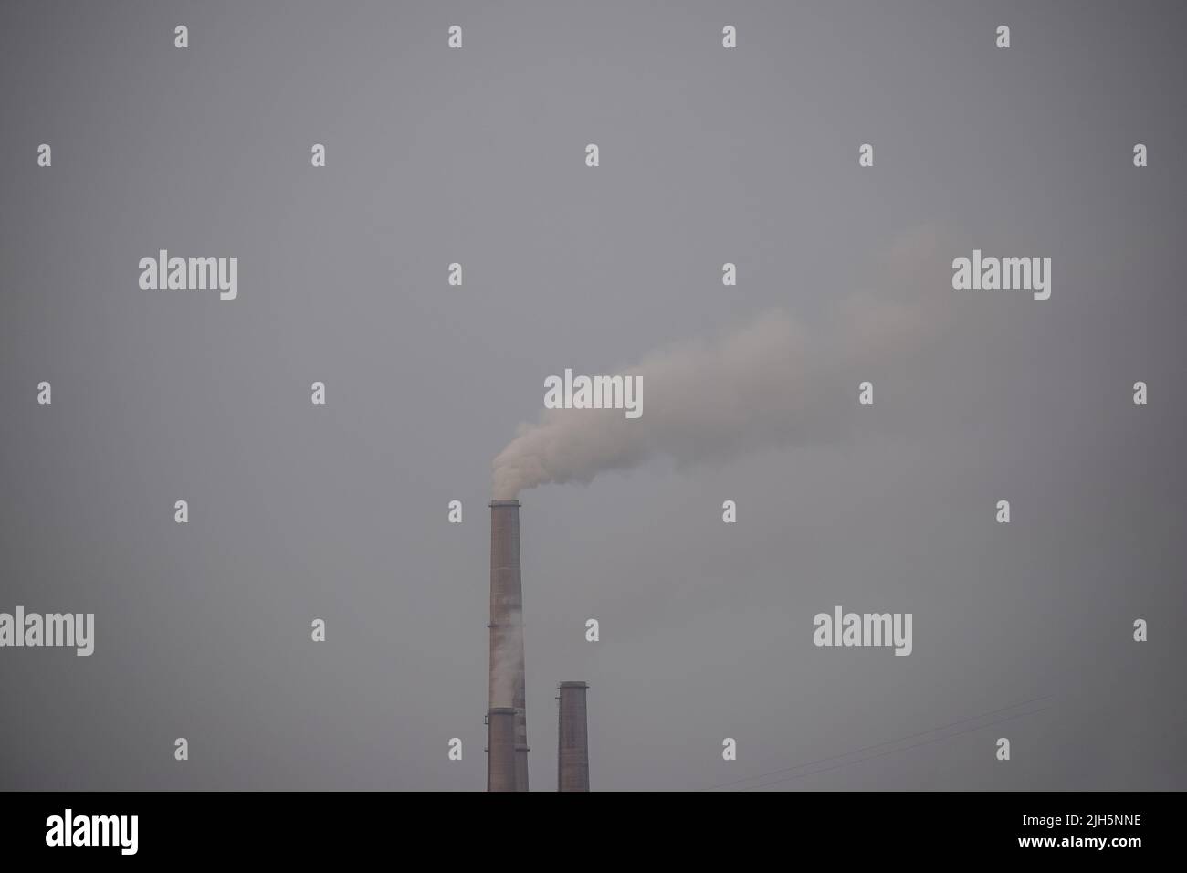 Environment pollution due to factory , smoke is coming out of the ...