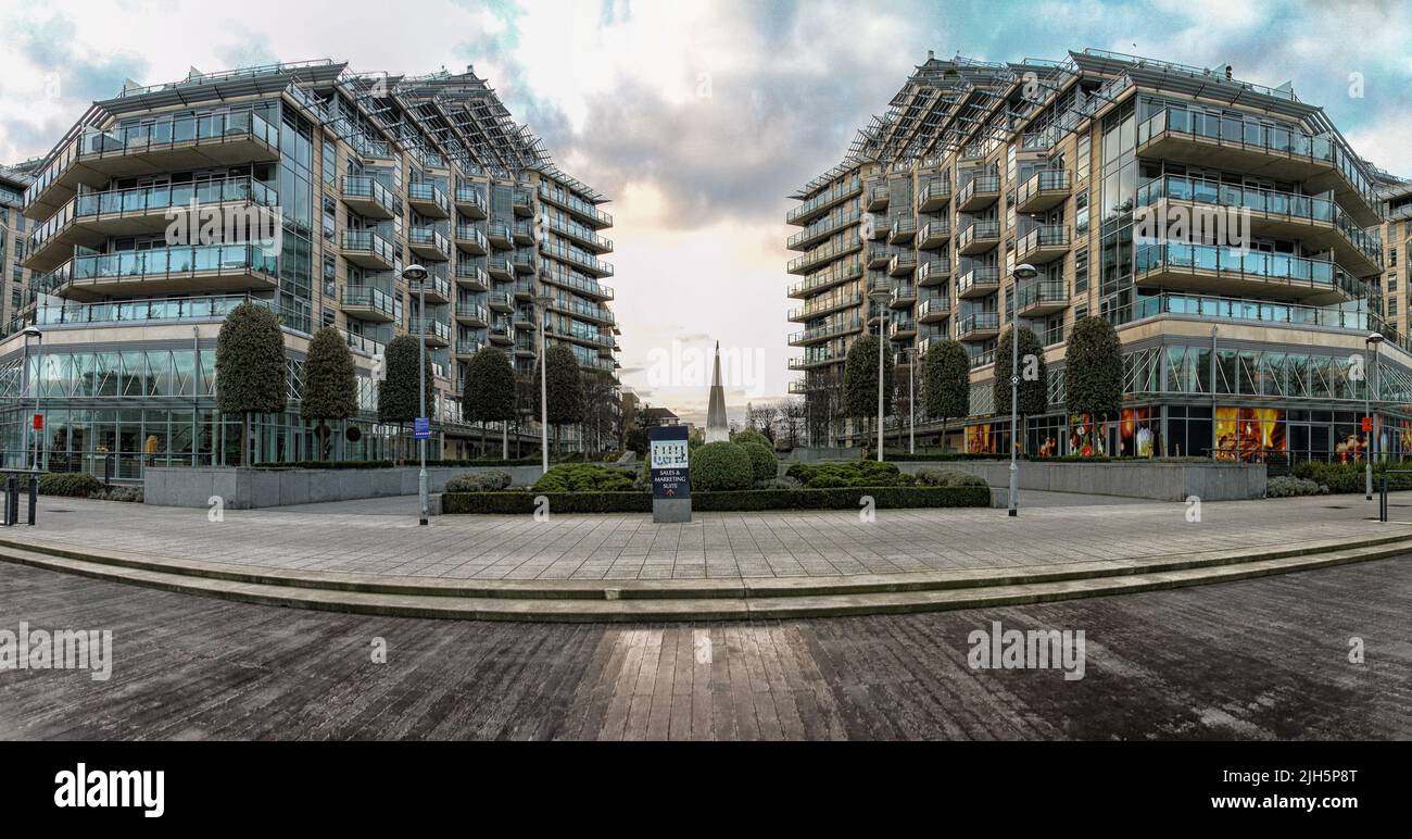 An image showing building symmetry along Riverside Walk, Vauxhall ...