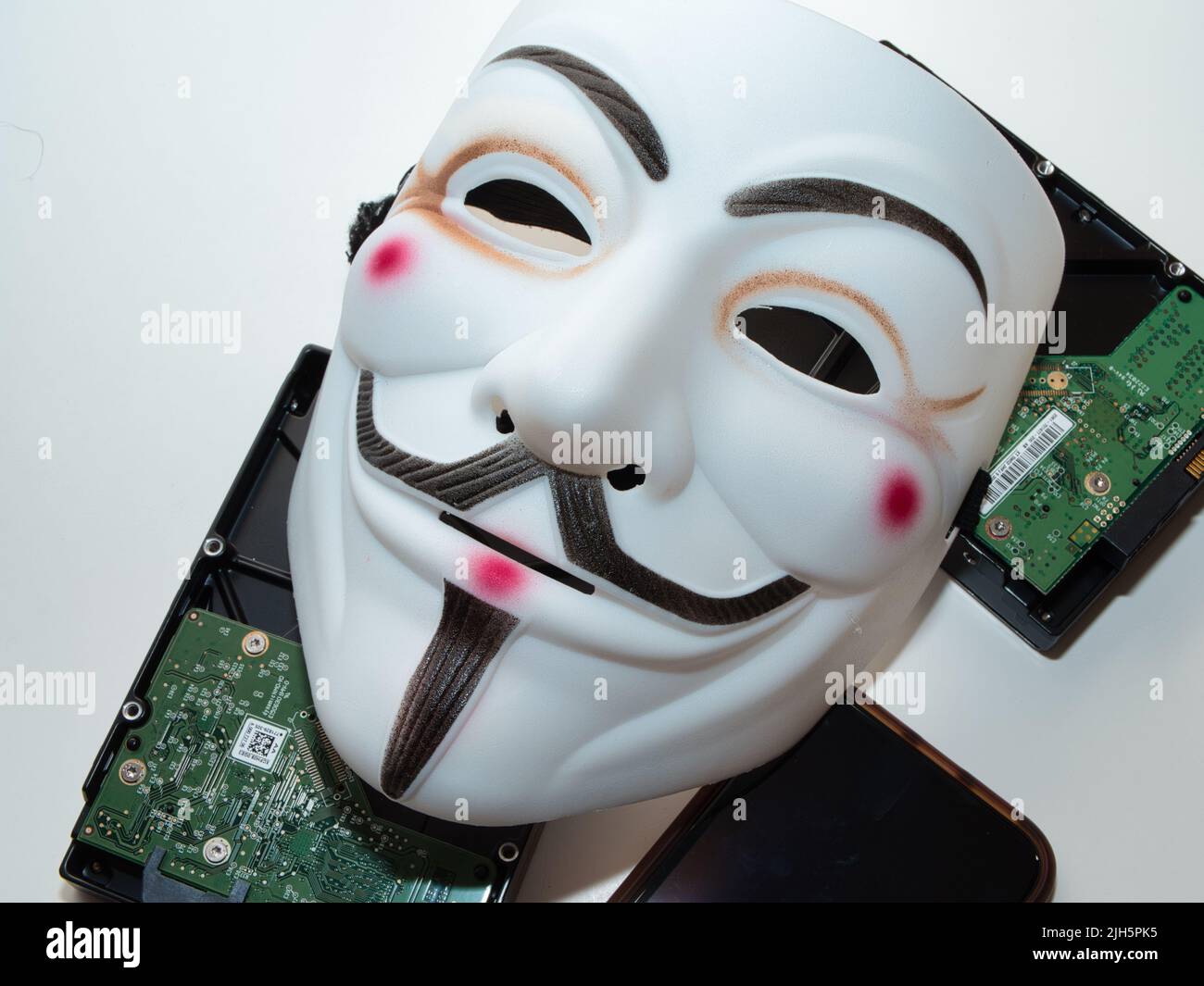 Guy Fawkes like Anonymous style hacker mask. Excellent imagery for ...
