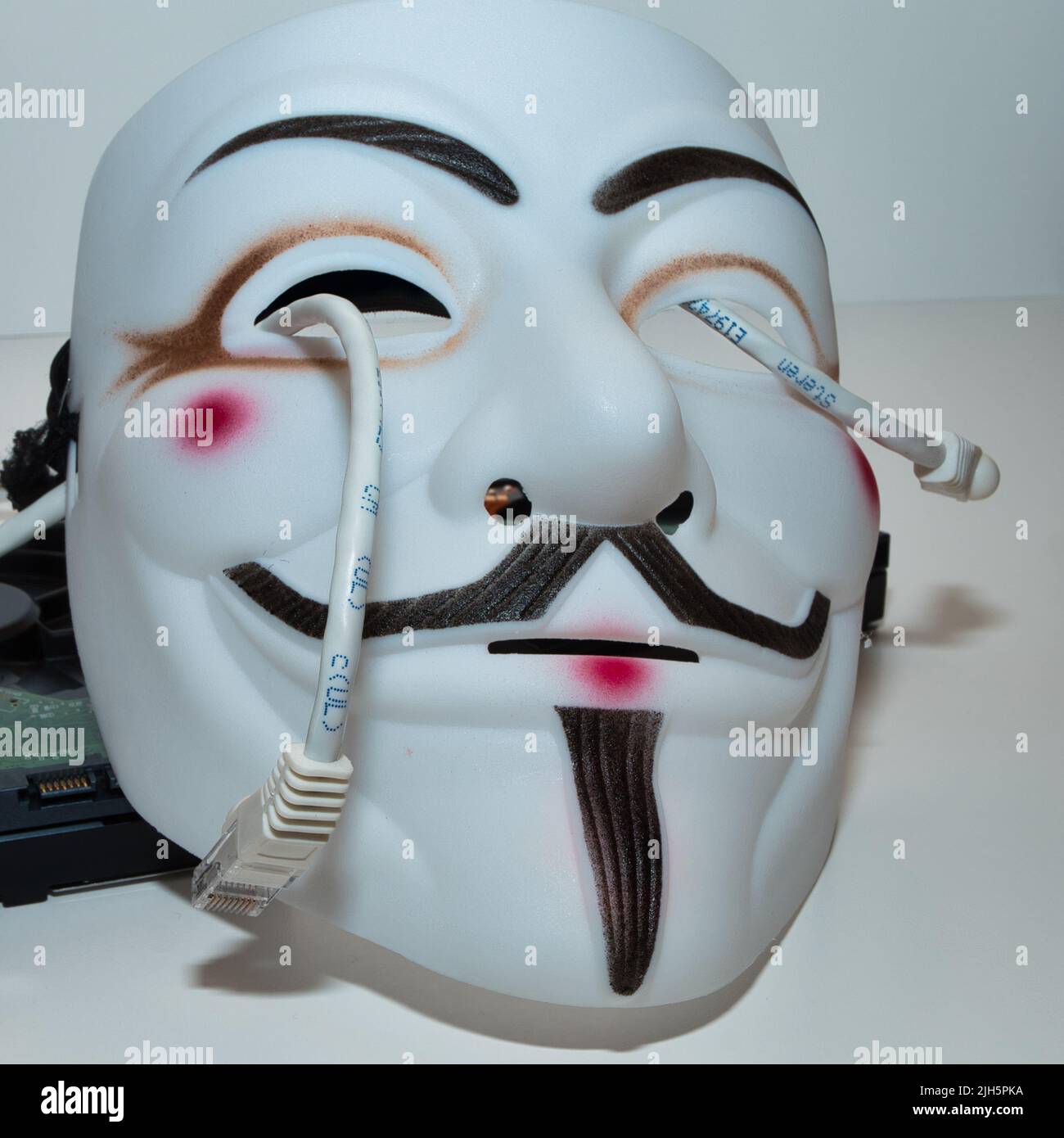 Guy Fawkes like Anonymous style hacker mask. Excellent imagery for ...