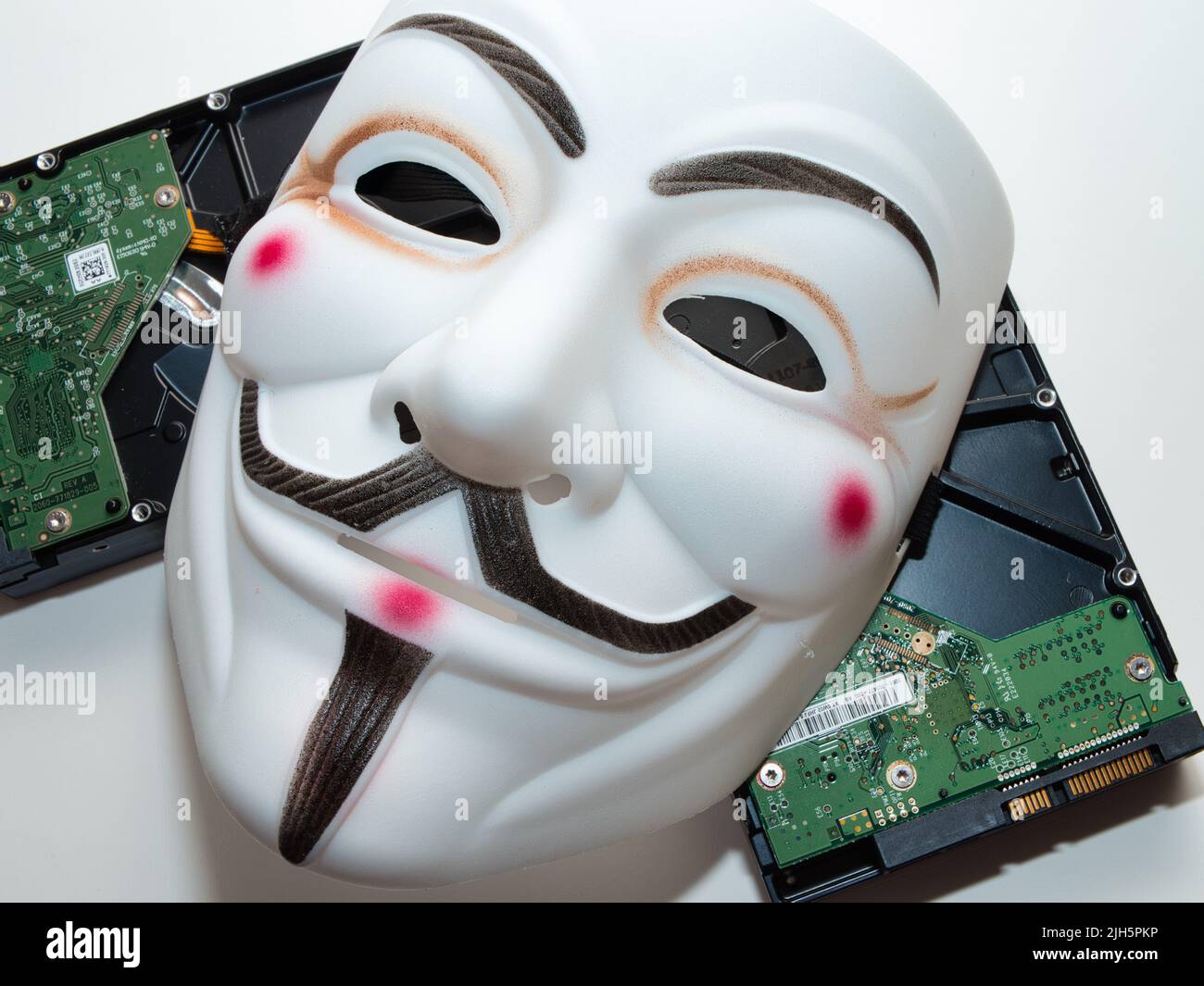 Guy Fawkes like Anonymous style hacker mask. Excellent imagery for ...