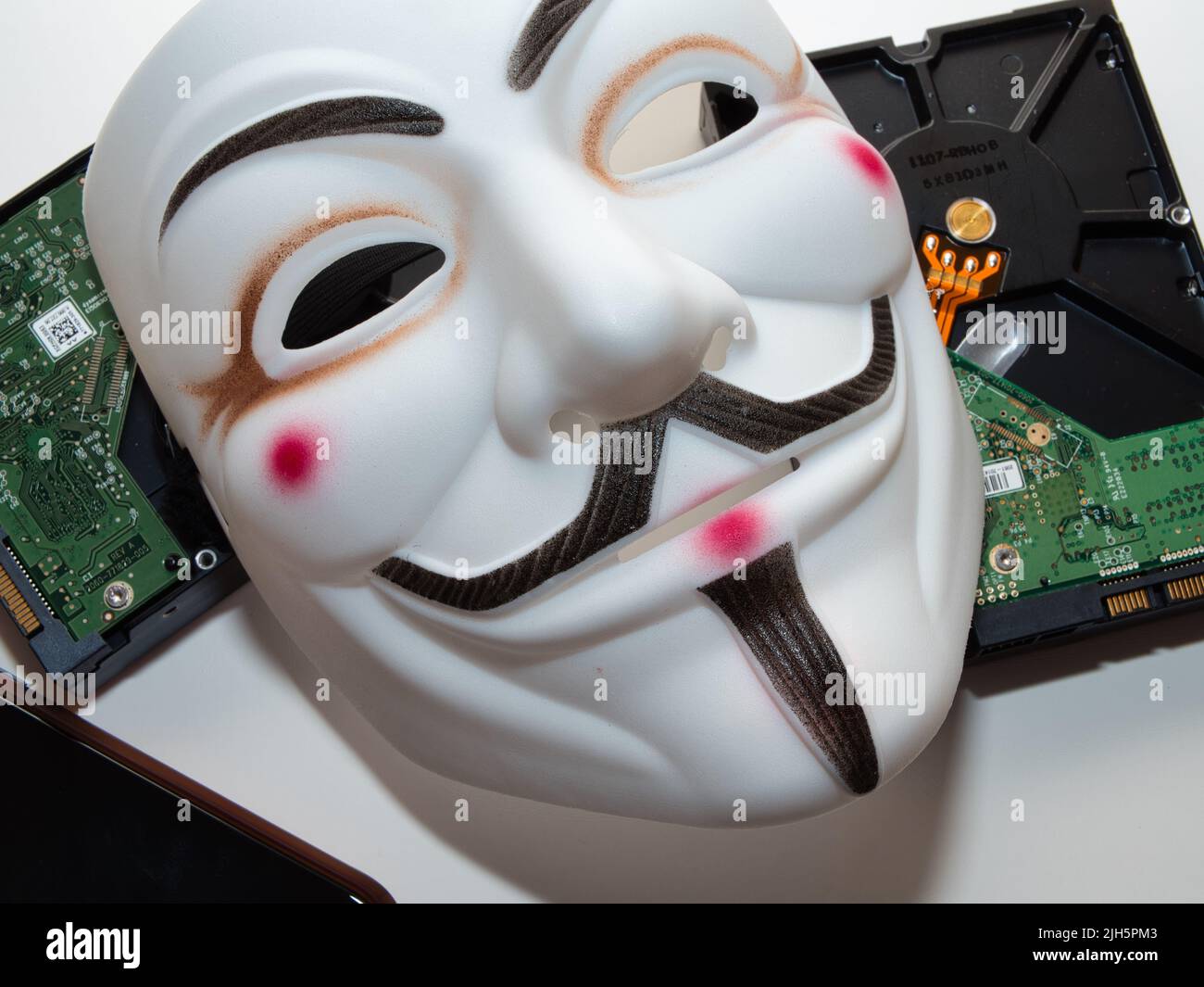 Guy Fawkes like Anonymous style hacker mask. Excellent imagery for ...