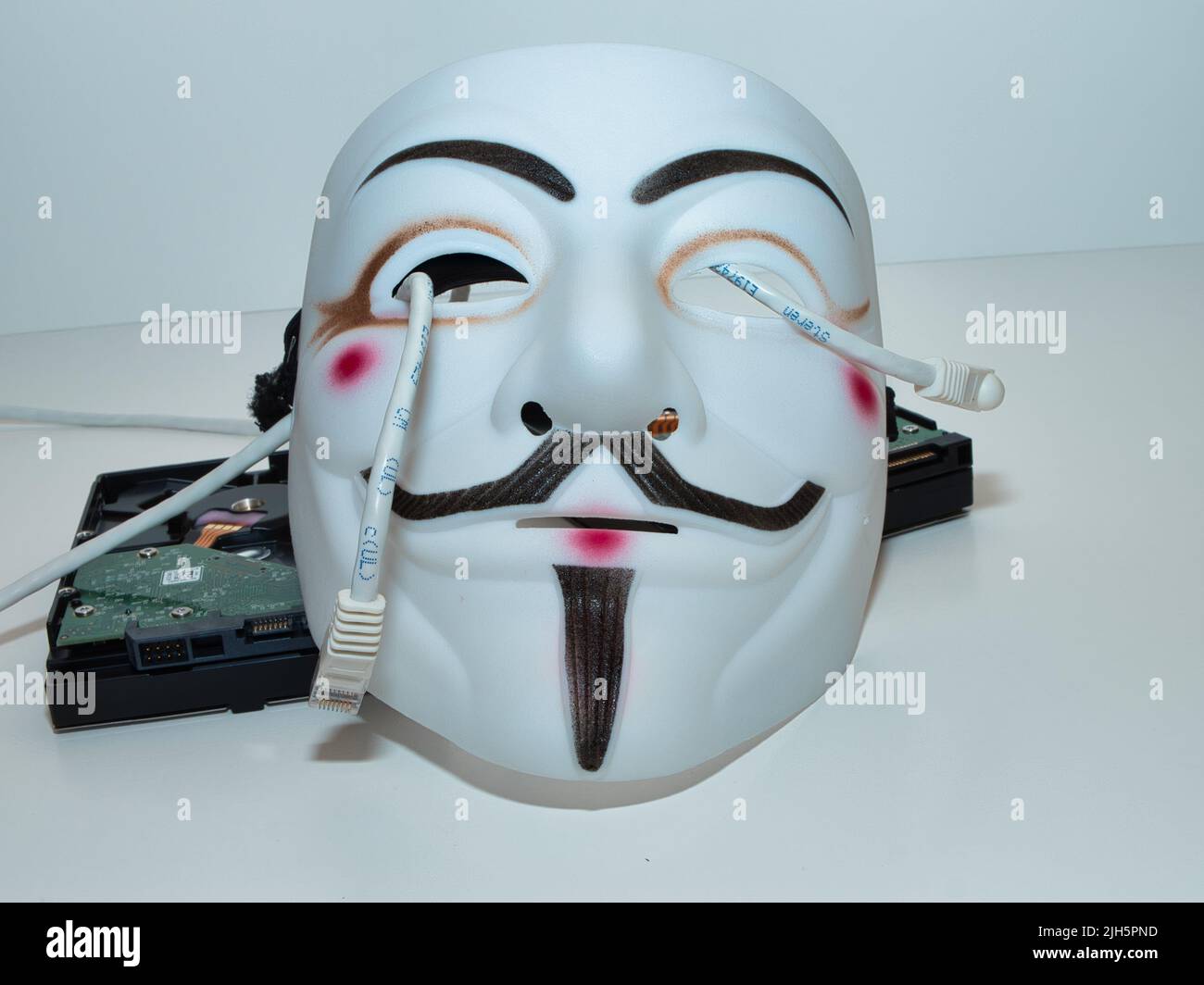 Guy Fawkes like Anonymous style hacker mask. Excellent imagery for ...