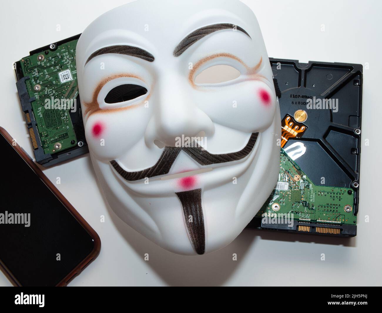 Guy Fawkes like Anonymous style hacker mask. Excellent imagery for ...