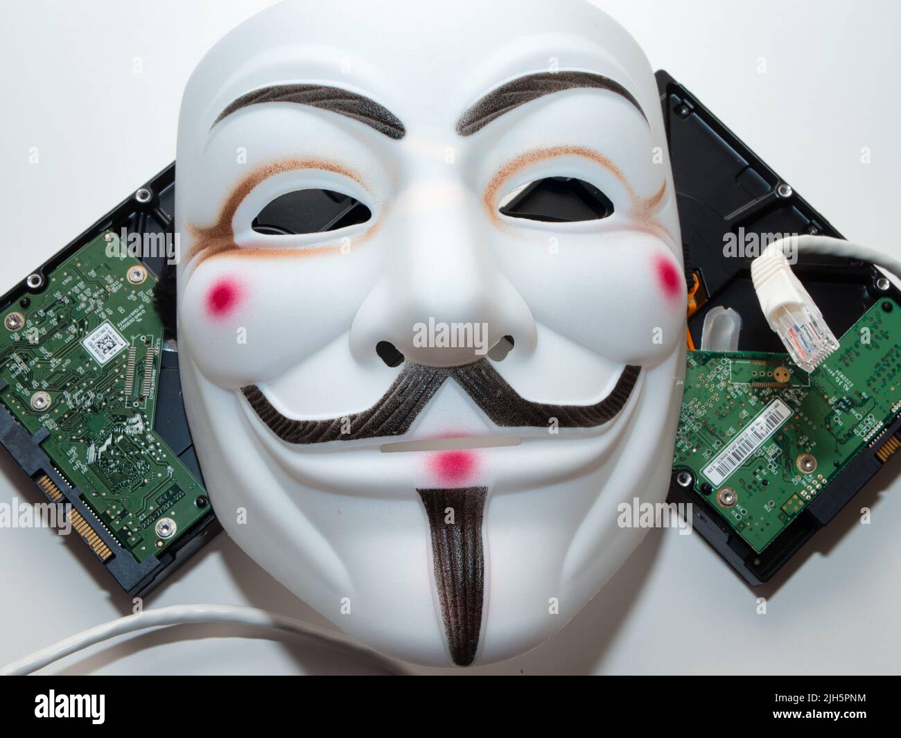 Guy Fawkes like Anonymous style hacker mask. Excellent imagery for ...