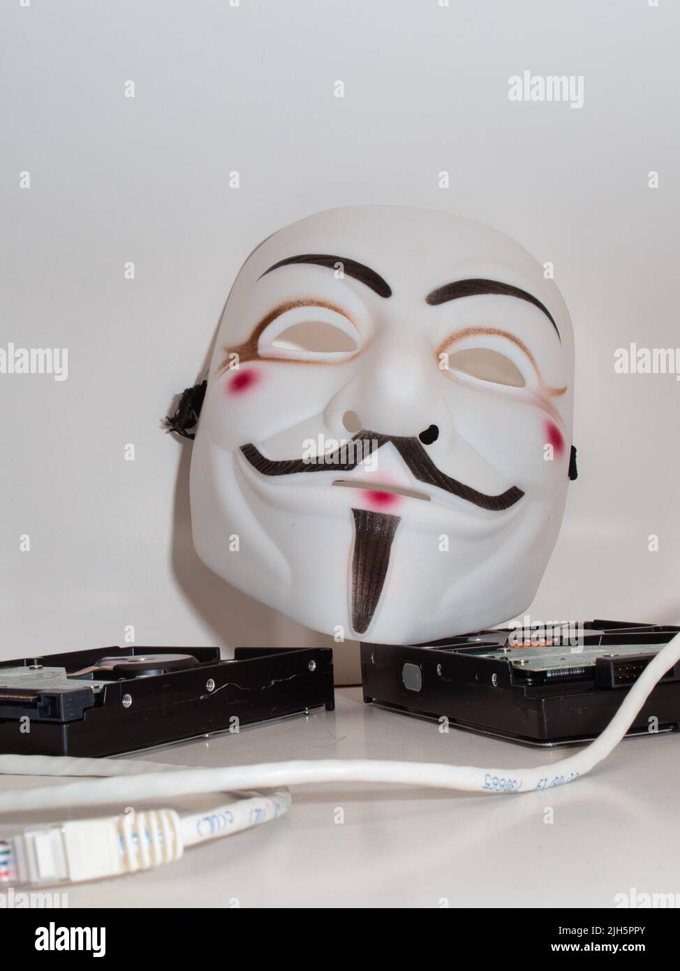 Guy Fawkes like Anonymous style hacker mask. Excellent imagery for ...