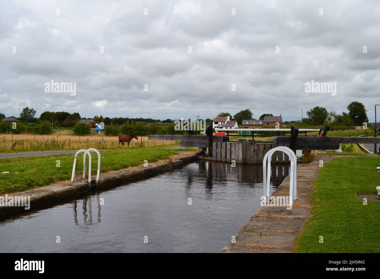 Lathom Locks - Leeds and Liverpool Canal, Lancashire, UK Stock Photo ...