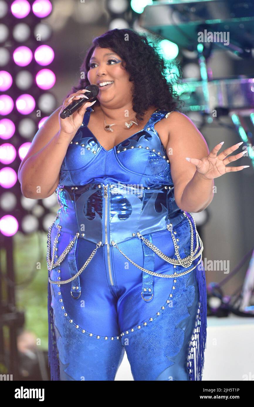 New York, NY, USA. 15th July, 2022. Lizzo on stage for NBC Today Show ...