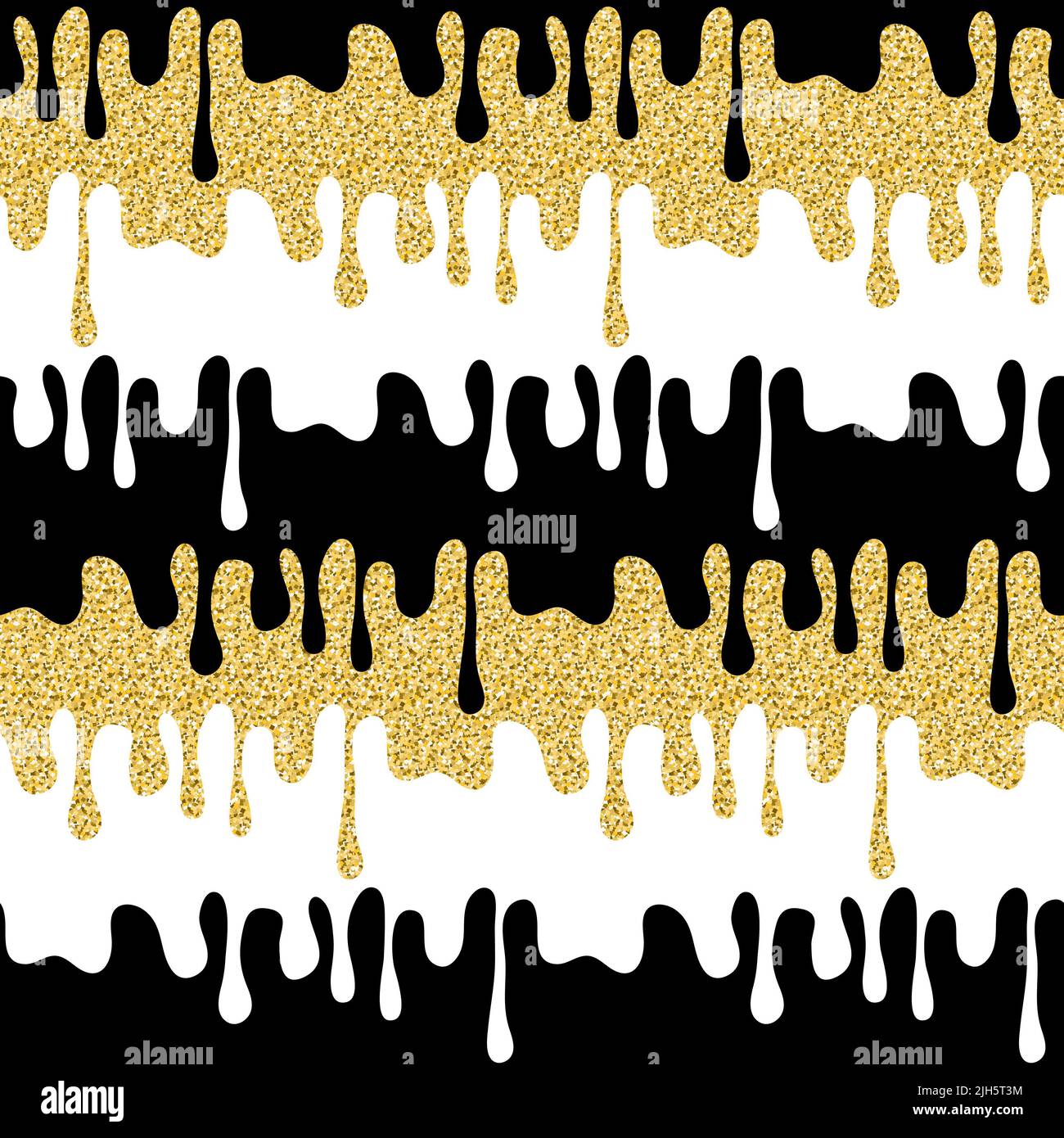 Black gold white smudge drop flowing syrup liquid seamless pattern ...