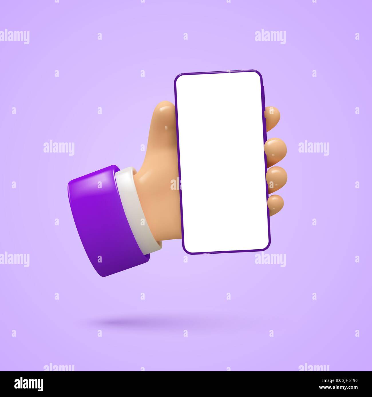 Empty screen smartphone mockup Stock Vector Images - Alamy