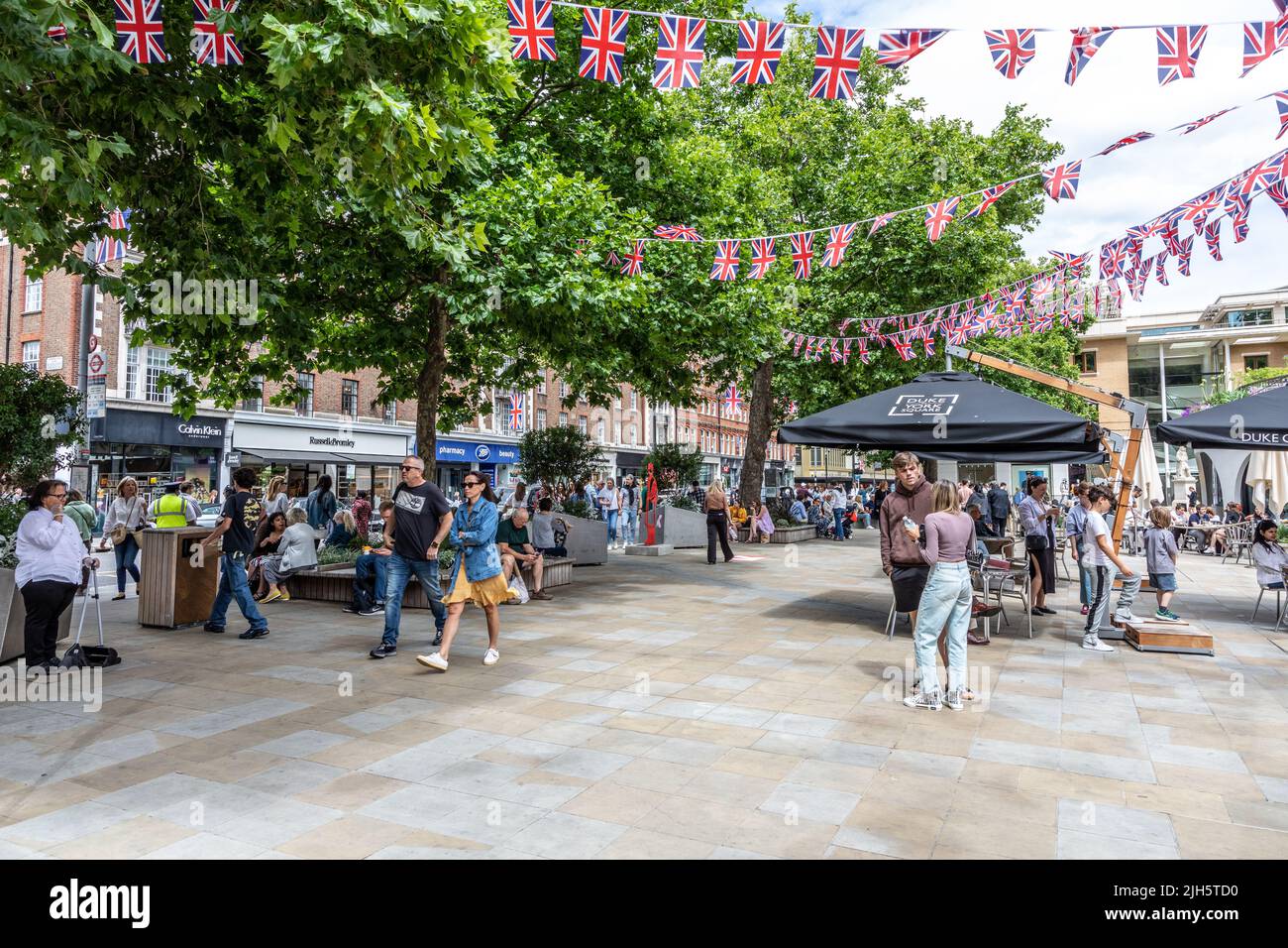 Cafes In Duke of Yorks Square Chelsea London UK Stock Photo - Alamy