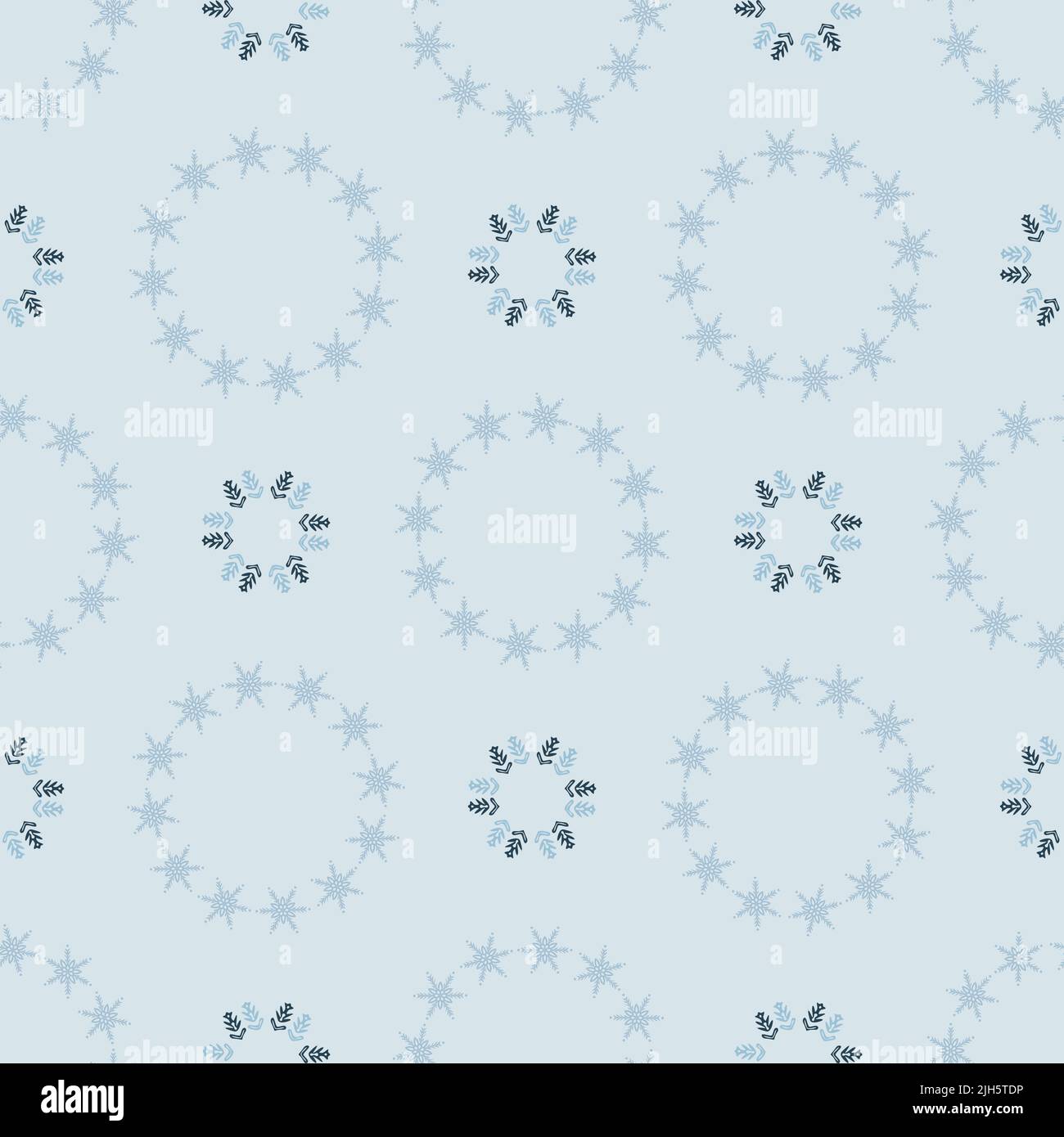 Christmas frozen snowflake seamless vector pattern. Masculine winter ...