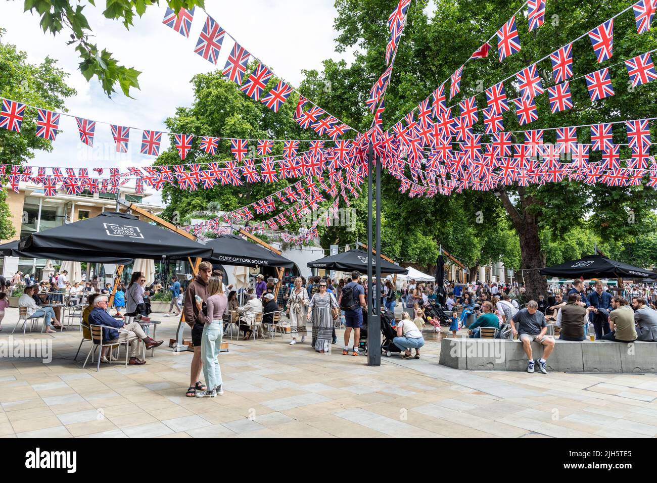 Cafes In Duke of Yorks Square Chelsea London UK Stock Photo - Alamy