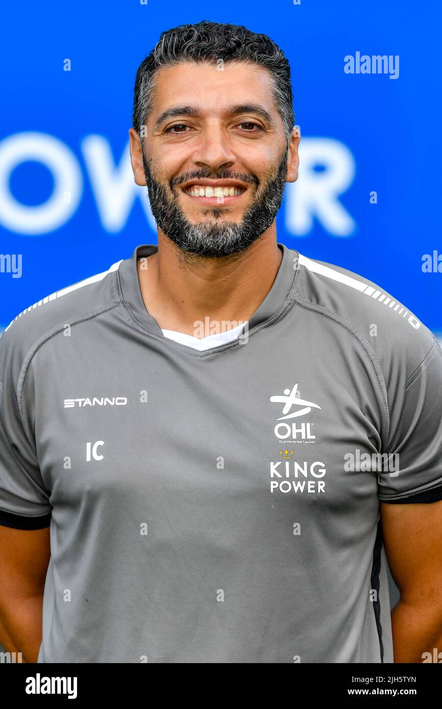 Belgium. 15th July, 2022. OHL's assistant coach Issame Charai poses for ...