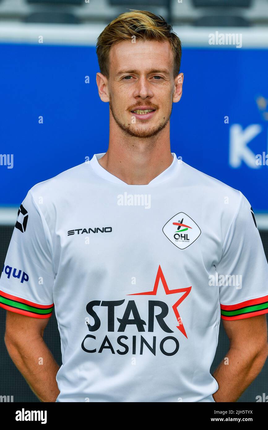 Belgium. 15th July, 2022. OHL's Mathieu Maertens poses for the ...