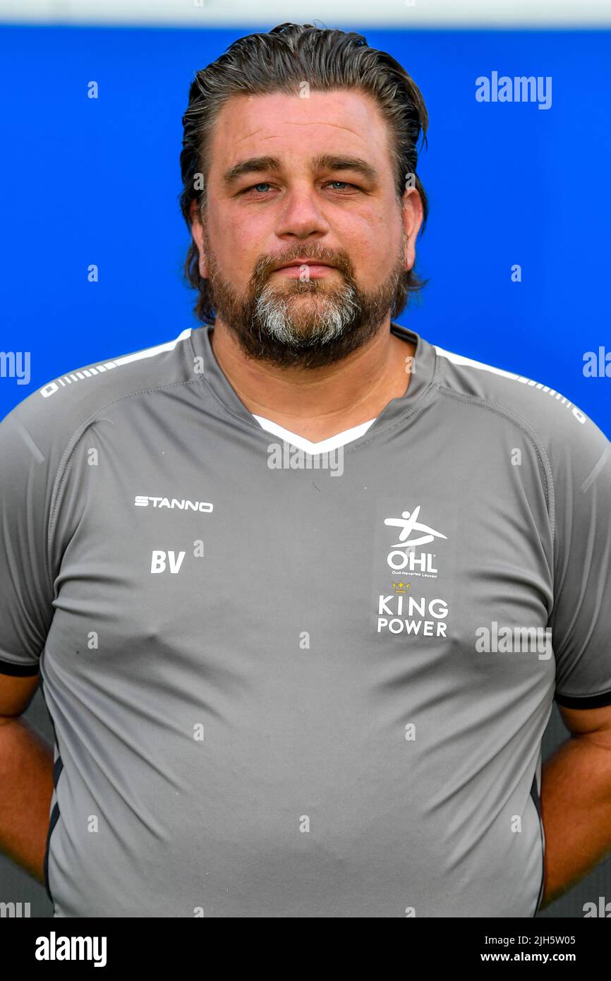 Belgium. 15th July, 2022. OHL's keeper coach Bram Verbist poses for the ...