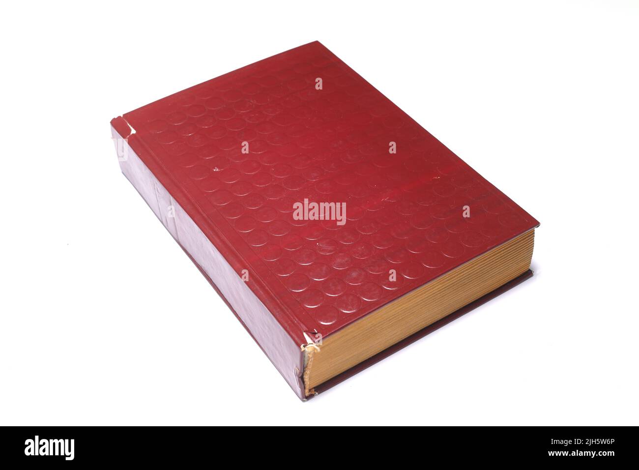 Old Red book isolated on white background. close up book Stock Photo ...