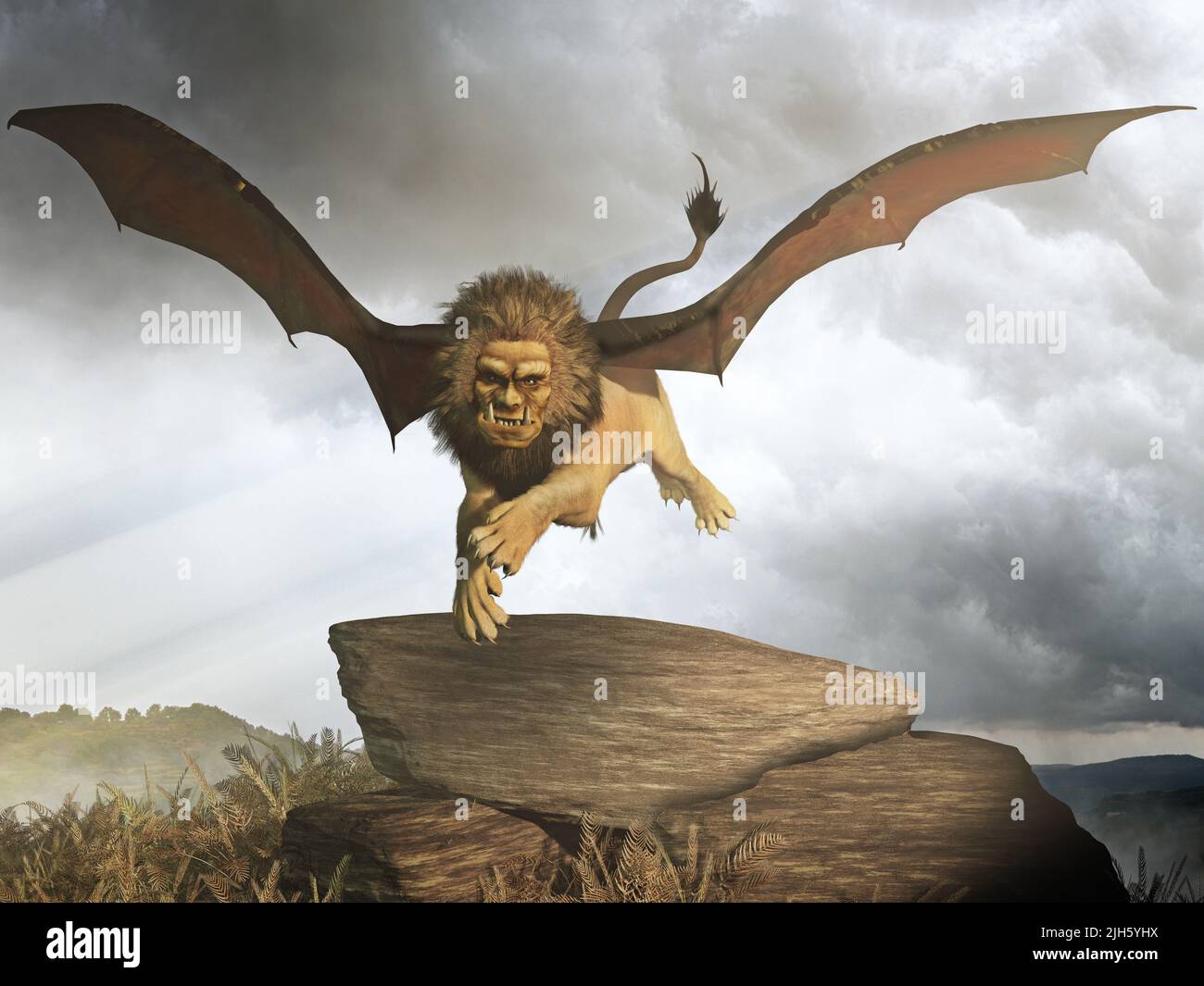 The Manticore is a creature of ancient mythology with the body of a ...