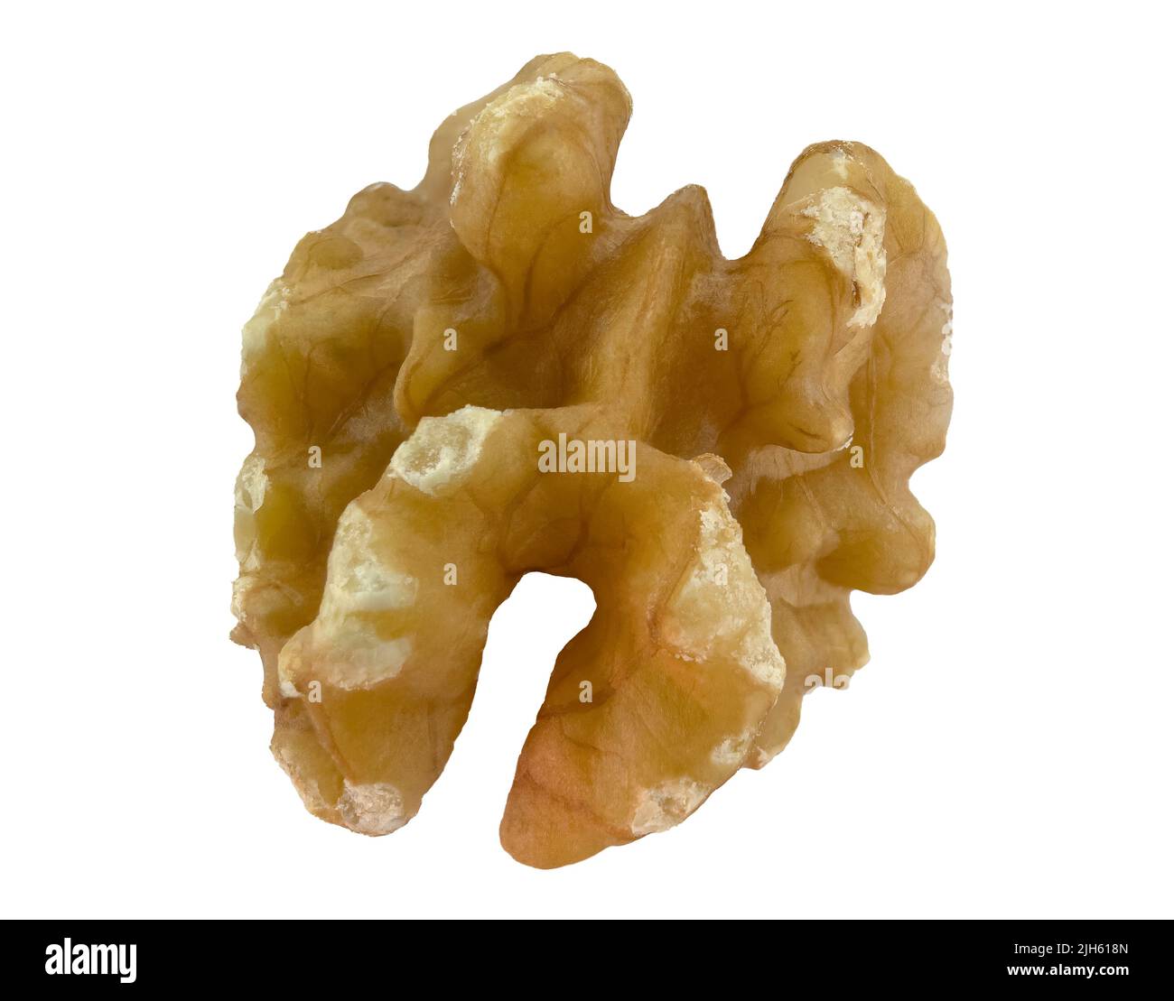 Walnut kernel isolated on white Stock Photo - Alamy