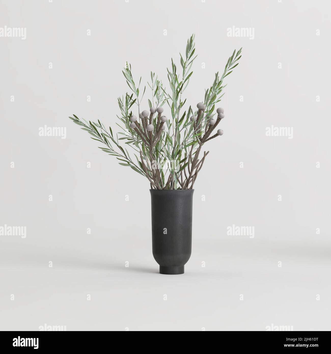 3d illustration of decorative vase inside isolated on white background ...